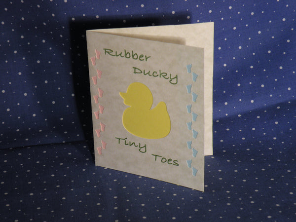Rubber Ducky Congratulations Card – Our Baby B